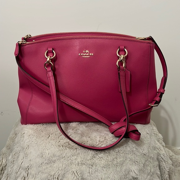 Coach | Bags | Coach Hot Pink Large Carryall Purse | Poshmark